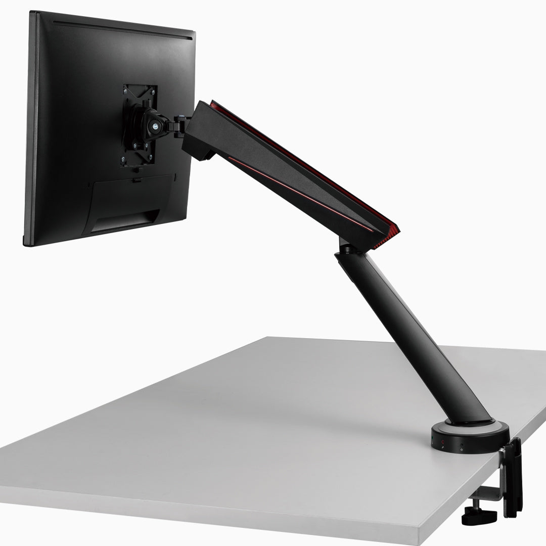 Single LED Gaming Monitor Arm - Desky Commercial